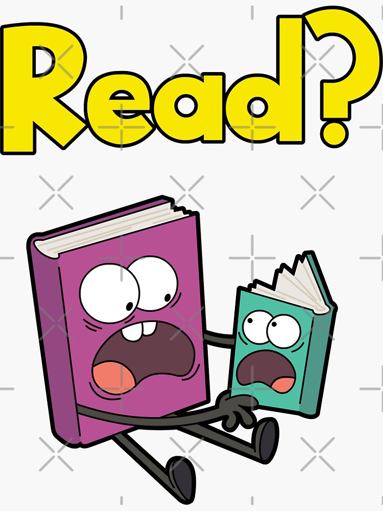 "READ?" Sticker for Sale by robotghost | Redbubble