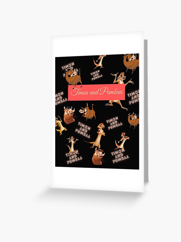 "Timon and Pumbaa" Greeting Card for Sale by Hanan ALghamdi | Redbubble