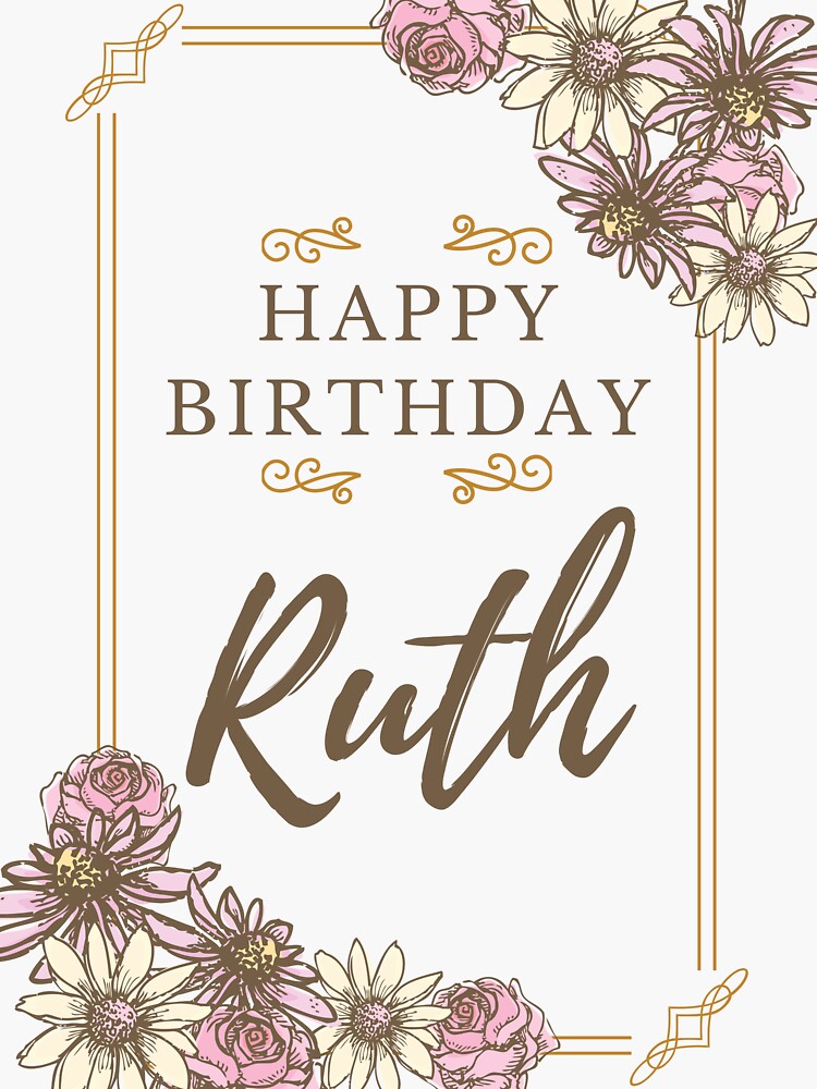 Pegatina «Feliz cumpleaños Ruth | Tarjeta del feliz cumpleaños para ...
