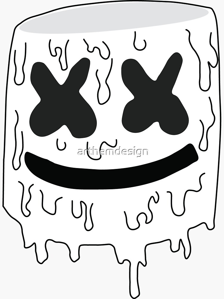 "Marshmello Design" Sticker by arthemdesign | Redbubble