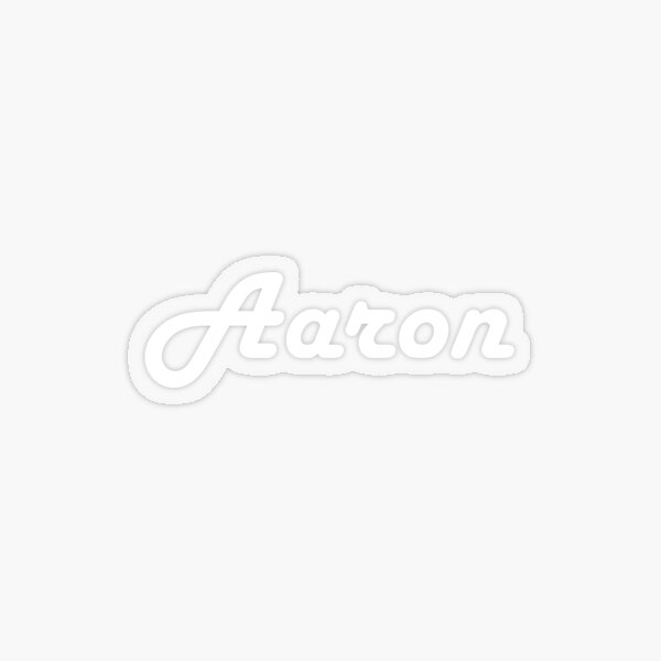"Aaron" Sticker by CabarrusGFX | Redbubble