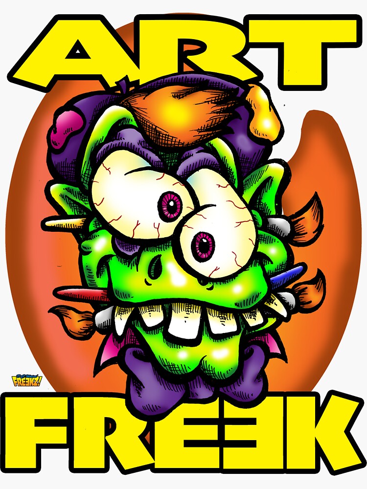"DC Weiss' FREEKZ Art Freek" Sticker for Sale by DWeissFreekShow ...