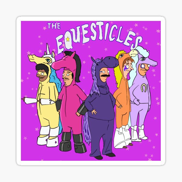 Pegatina «Amigos de caballo de búsqueda de dibujos animados» de Straw ...