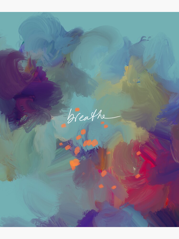 "Breathe - Inspirational Blue Abstract Art - Painting by Morgan Harper ...
