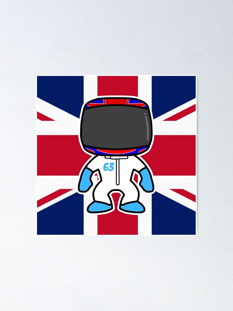 Póster «George Russell Custom Bobblehead - Edición Bandera Temporada ...