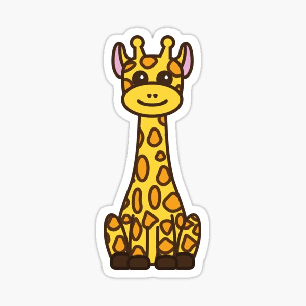 "Cute Giraffe Sticker" Sticker by Mczelin | Redbubble