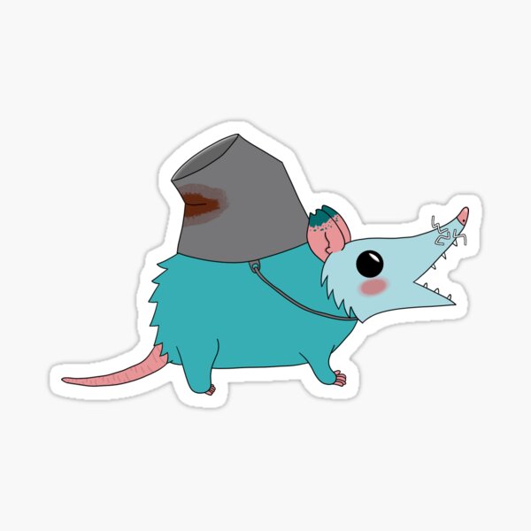 "AAAAAAH Possum in Bucket" Sticker for Sale by GranPays | Redbubble