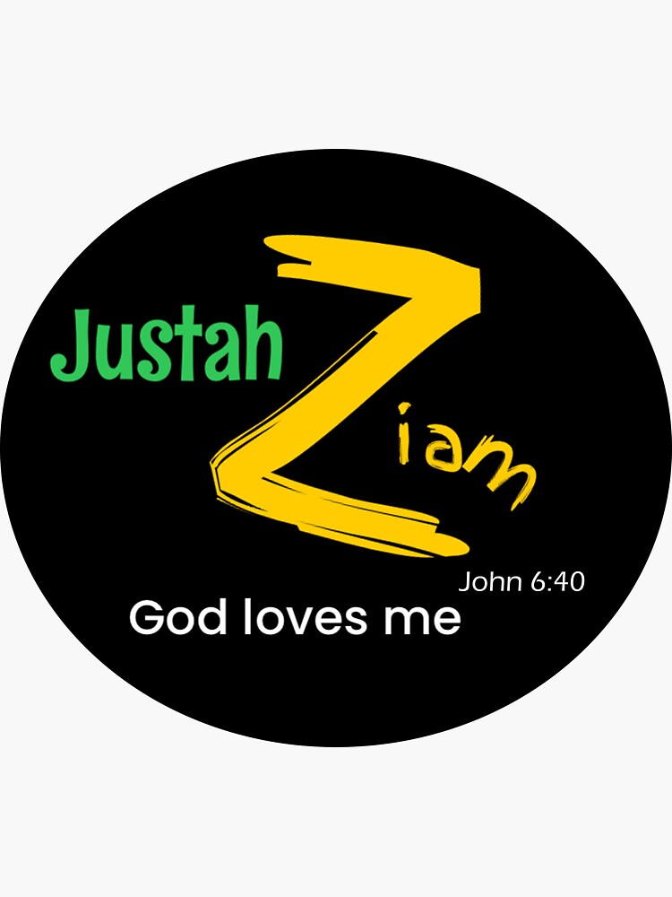 "Justah Ziam " Sticker for Sale by CimarronLeal | Redbubble