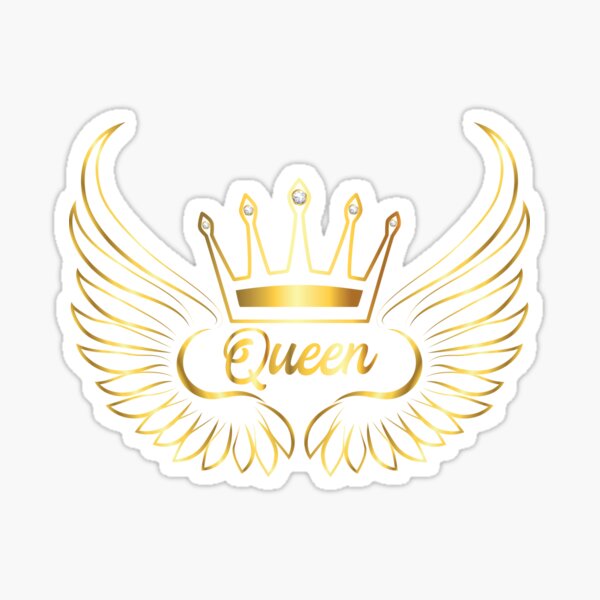 "Royal Crown, golden Queen,Crowned Queen" Sticker for Sale by ...