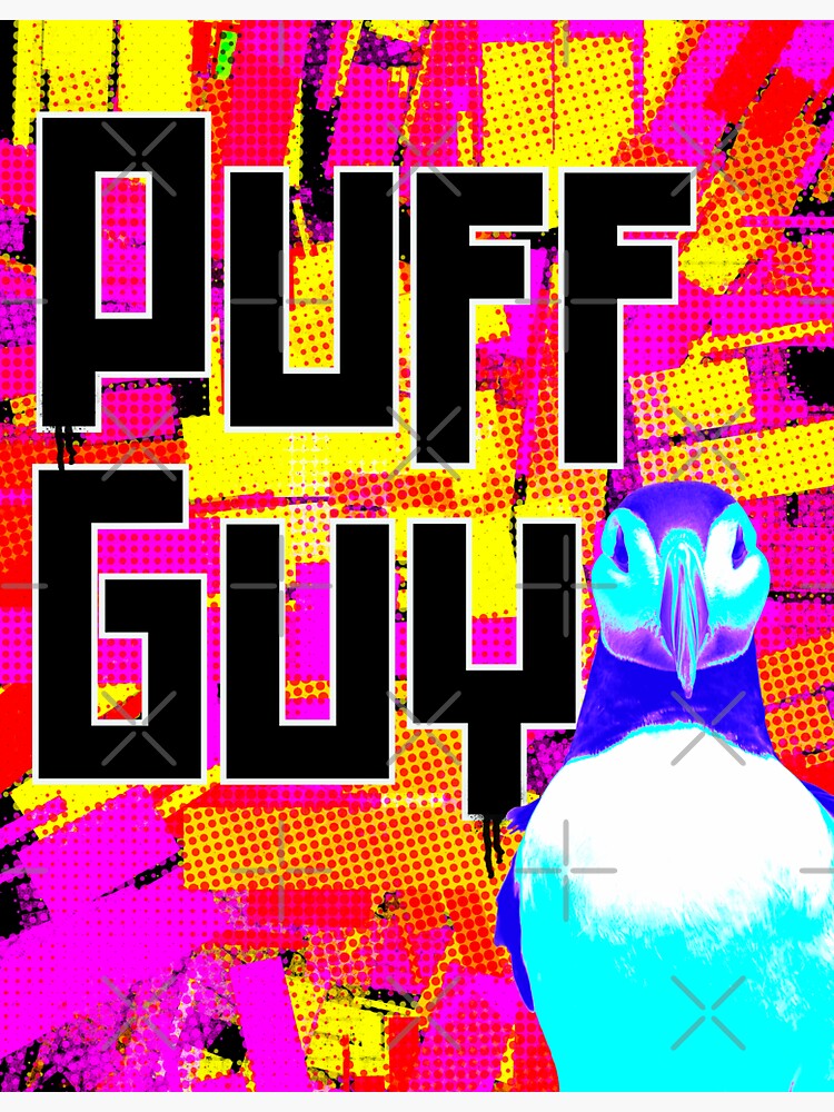 "Puff Guy Puffin Pop Art" Sticker for Sale by Punderstandable | Redbubble