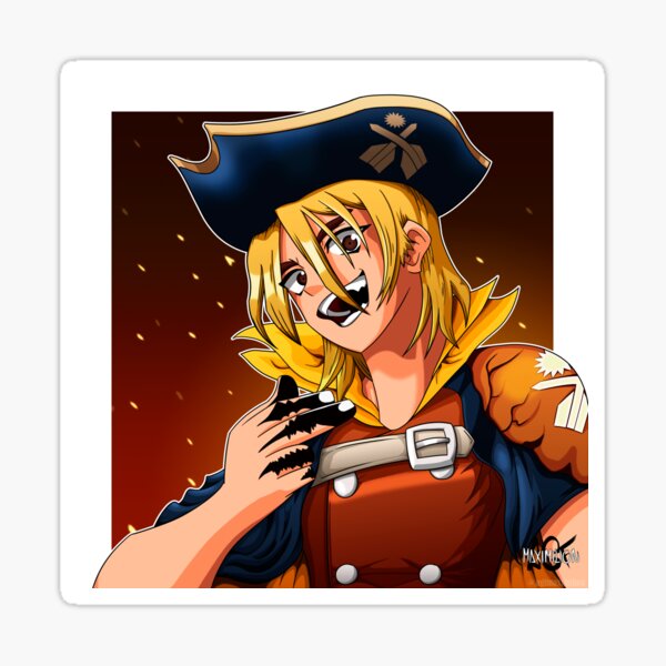 "Ryusui from Dr. Stone" Sticker for Sale by Agfmaximilion | Redbubble