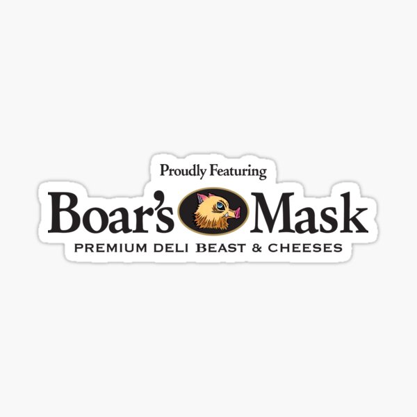 "Boar's Mask Inosuke Logo" Sticker by JScotty4Reel | Redbubble