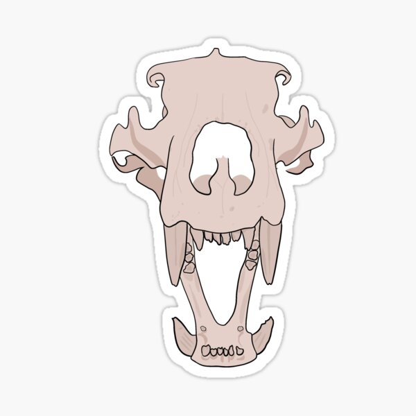 "Fox skull" Sticker for Sale by ghostteaart | Redbubble