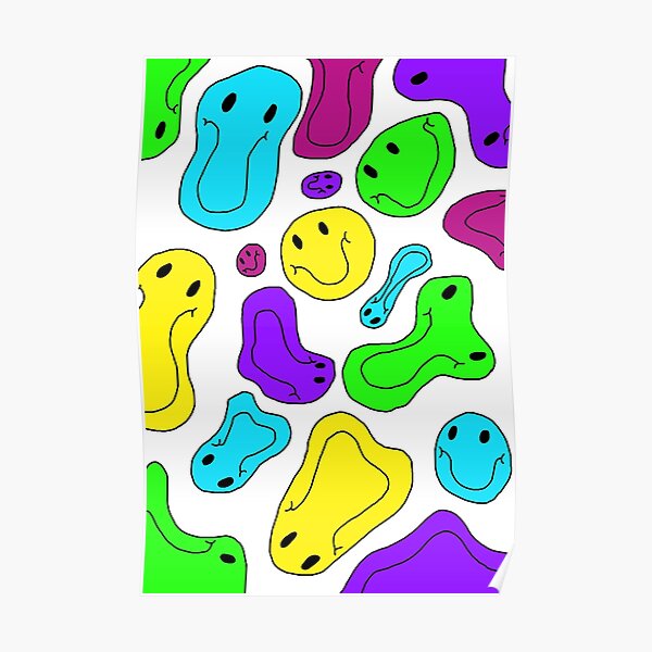 "Indie themed smileys (white)" Poster by Nannas-stuff | Redbubble