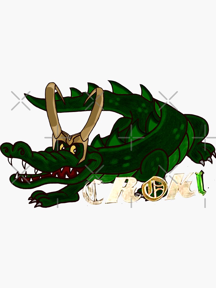 "loki alligator" Sticker for Sale by grazidesigner | Redbubble