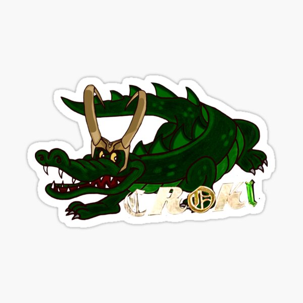 "loki alligator" Sticker for Sale by grazidesigner | Redbubble