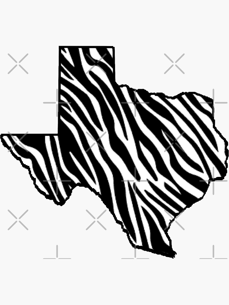 "Zebra Stripes Texas" Sticker for Sale by madisonsummey | Redbubble