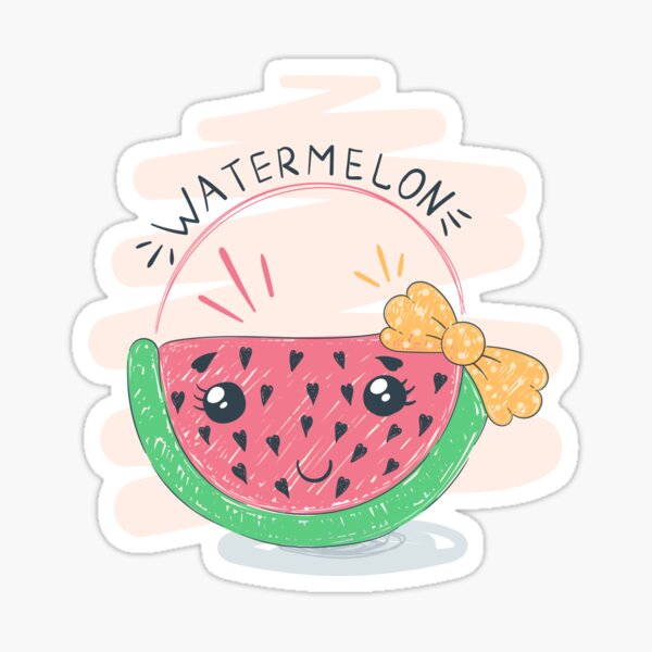 "Adorable Summer Watermelon" Sticker for Sale by Shop-ADNK | Redbubble
