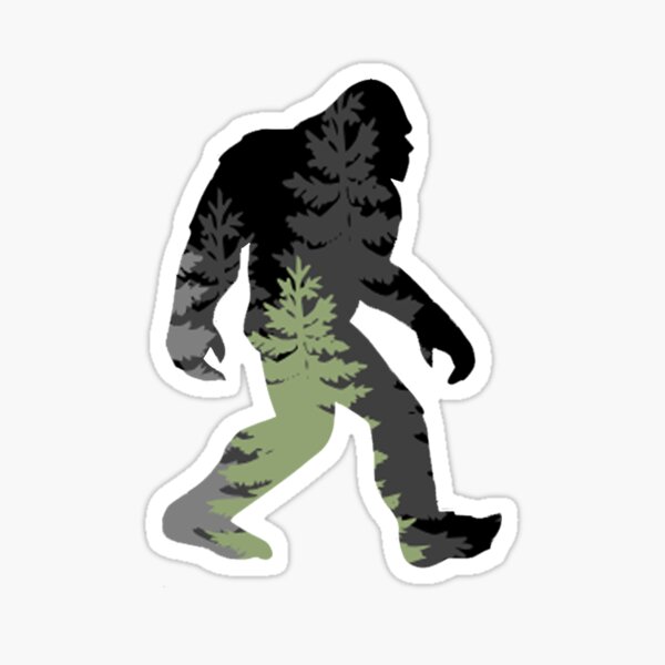 "Vintage Bigfoot Hunting Retro Grassman Camo" Sticker for Sale by ...