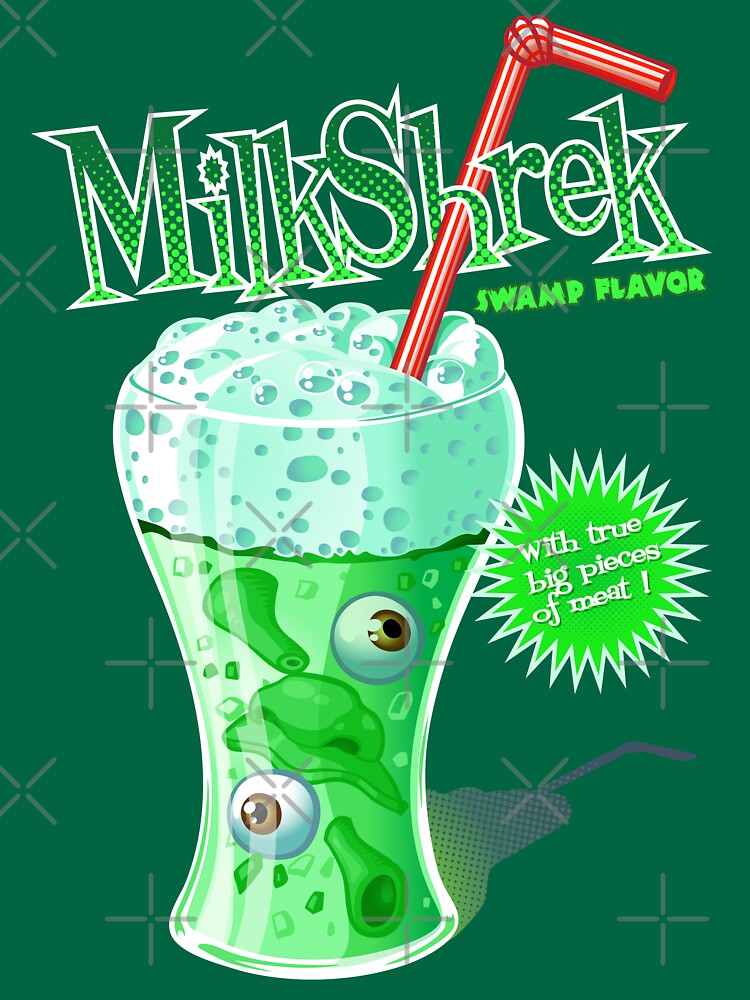 "Milkshrek" T-shirt for Sale by Patrol | Redbubble | milk t-shirts ...