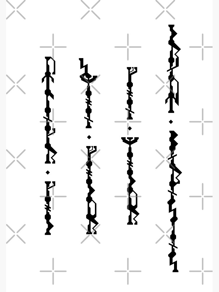 "Overture GoW 4 (2018) Old Norse Stanza 1 and Runes" Sticker for Sale ...