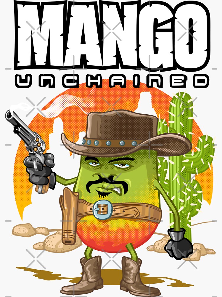 "Mango unchained" Sticker for Sale by Patrol | Redbubble