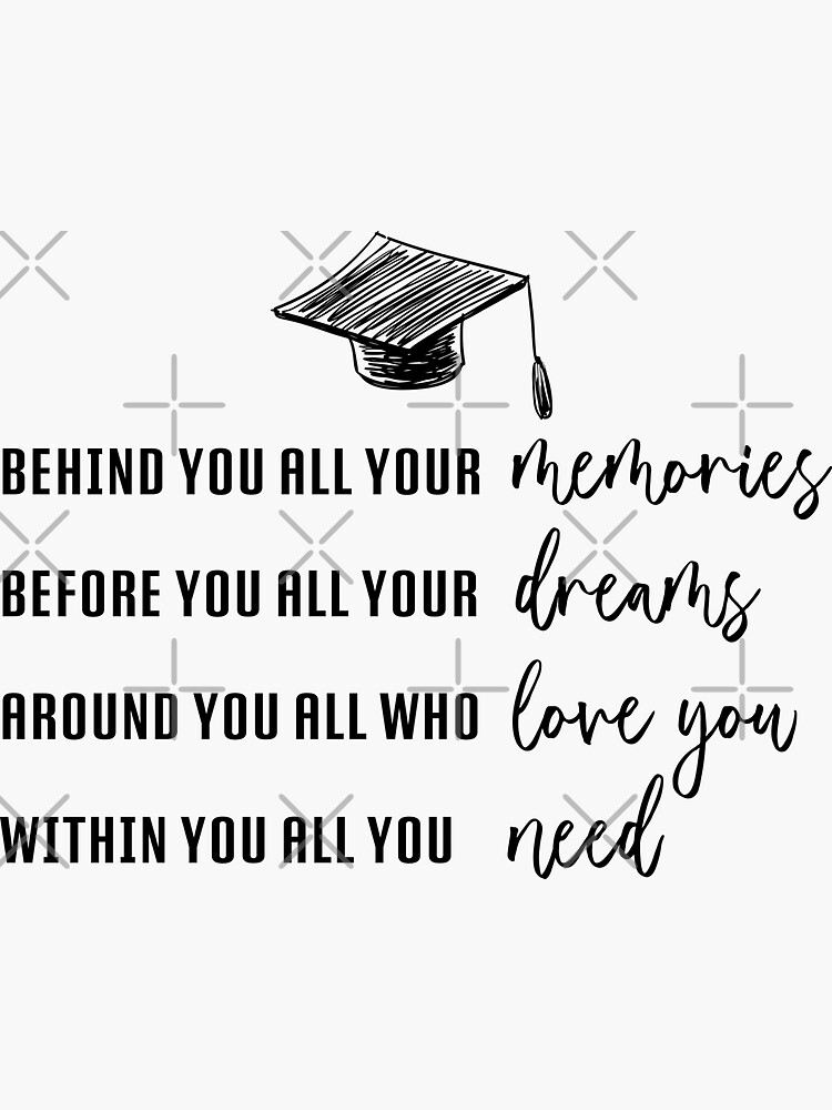 "Behind You All Your Memories Before You All Your Dreams Around You All Who Love You Within You ...
