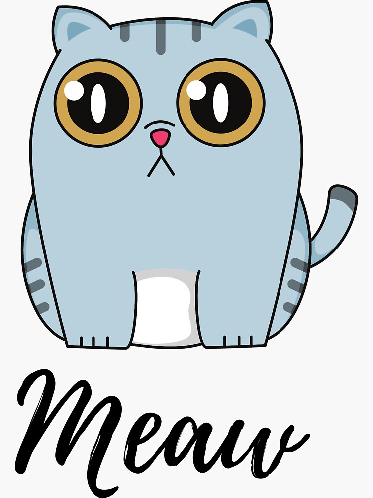 "Kitten lovers cute meaw" Sticker for Sale by SeemDesign | Redbubble