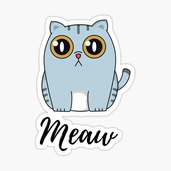 "Kitten lovers cute meaw" Sticker for Sale by SeemDesign | Redbubble