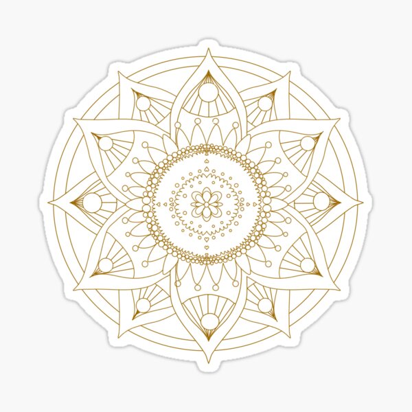 "Mandala : Gold Glimmer" Sticker for Sale by danita22 | Redbubble