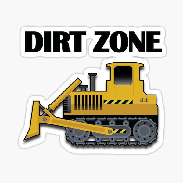 "Dirt Zone (Bulldozer)" Sticker for Sale by VelvetRoom | Redbubble