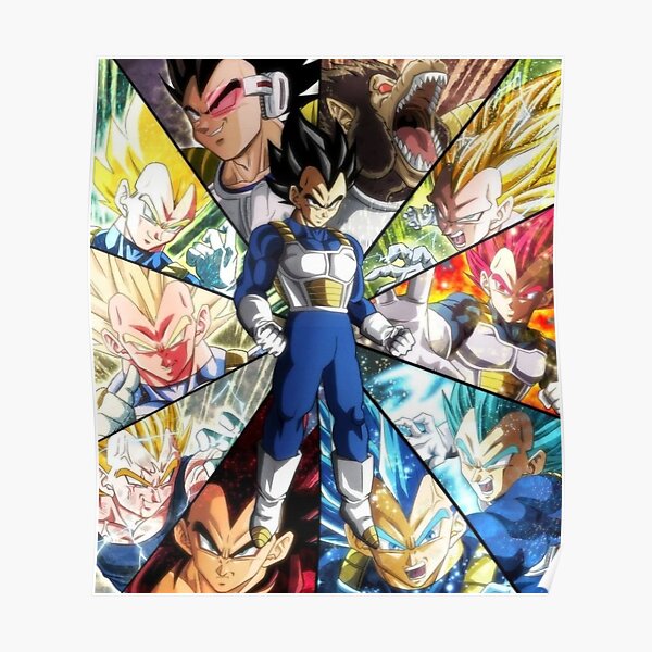 "Prince Vegeta" Poster for Sale by BeeRyeCrafts | Redbubble