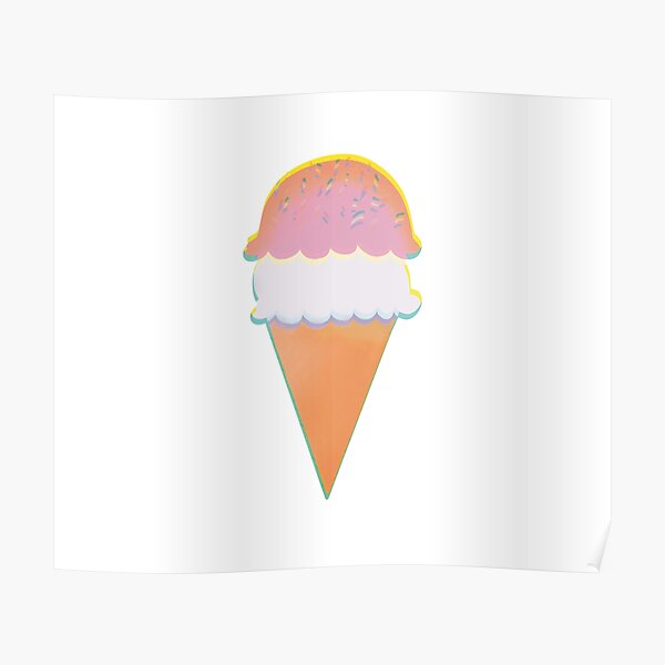 "Ice cream cone trippy" Poster by kkmakanas | Redbubble