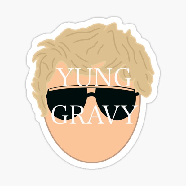 "Yung Gravy Outline " Sticker for Sale by buggbailey | Redbubble