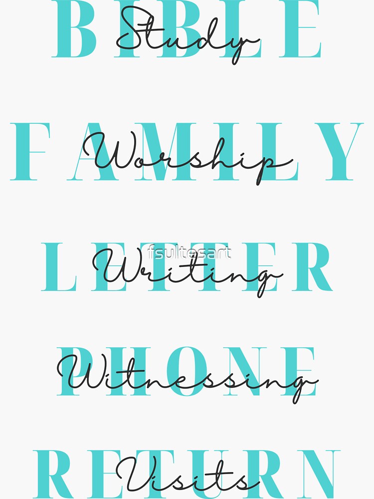 "JW Sticker Pack| JW Stickers" Sticker for Sale by fsultesart | Redbubble