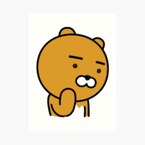 "KakaoTalk Friends Hello! Ryan (카카오톡 라이언) 46" Art Print by icdeadpixels ...