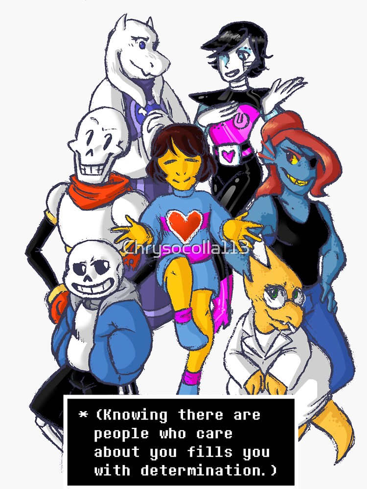 "Determination- Undertale" Sticker by Chrysocolla113 | Redbubble