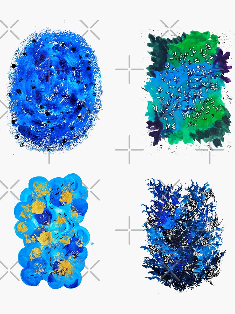 "Abstract Designs Sticker Pack" Sticker for Sale by Kazyii | Redbubble