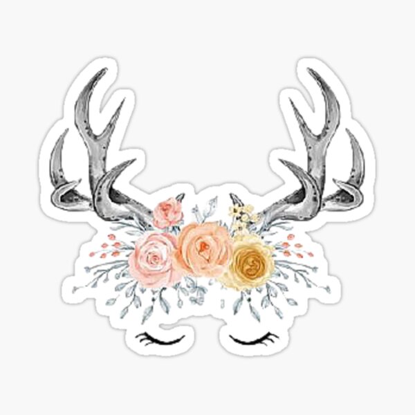 "Deer Design" Sticker by IshitaPoint | Redbubble