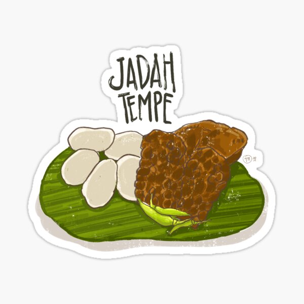 "JADAH TEMPE; INDONESIAN TRADITIONAL SNACK" Sticker for Sale by ...