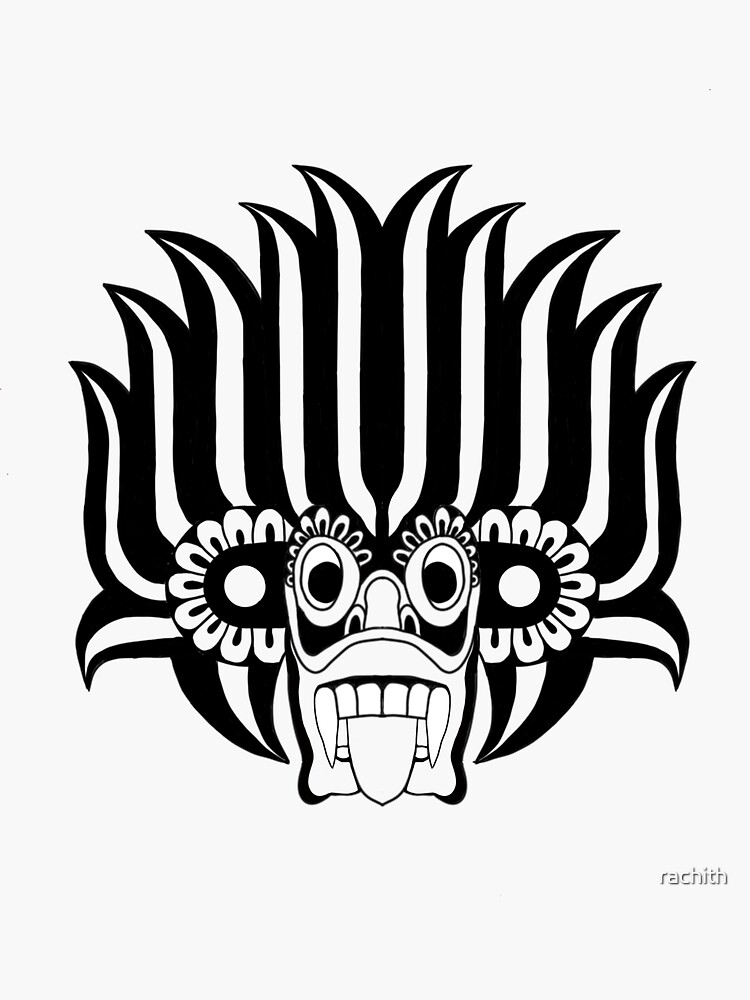 "Sri Lanka Devil Face Traditional Mask (Yaka)" Sticker for Sale by ...
