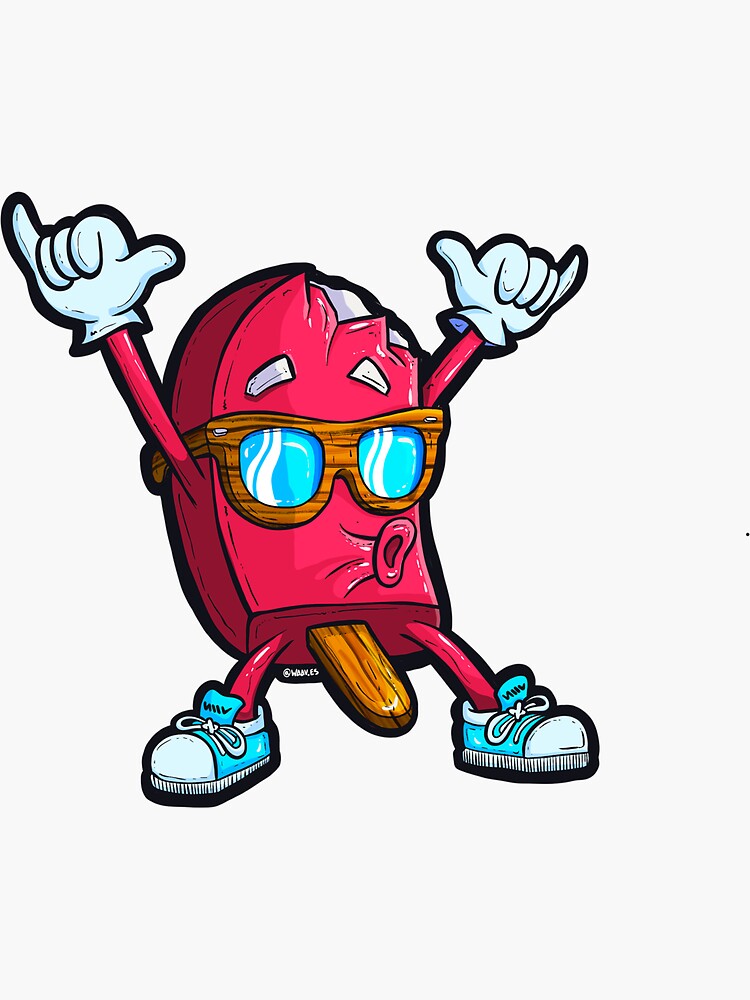 "Shaka 15 - Popsick shaka" Sticker for Sale by waaves | Redbubble