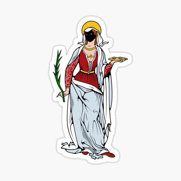 "ST LUCIA (ST LUCY)" Sticker for Sale by CatholicSaints | Redbubble