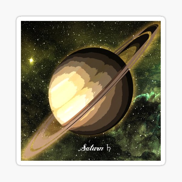 "Planet Saturn in Space" Sticker by JustinBeckl | Redbubble
