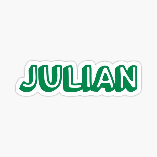 "JULIAN" Sticker by kikojipo | Redbubble