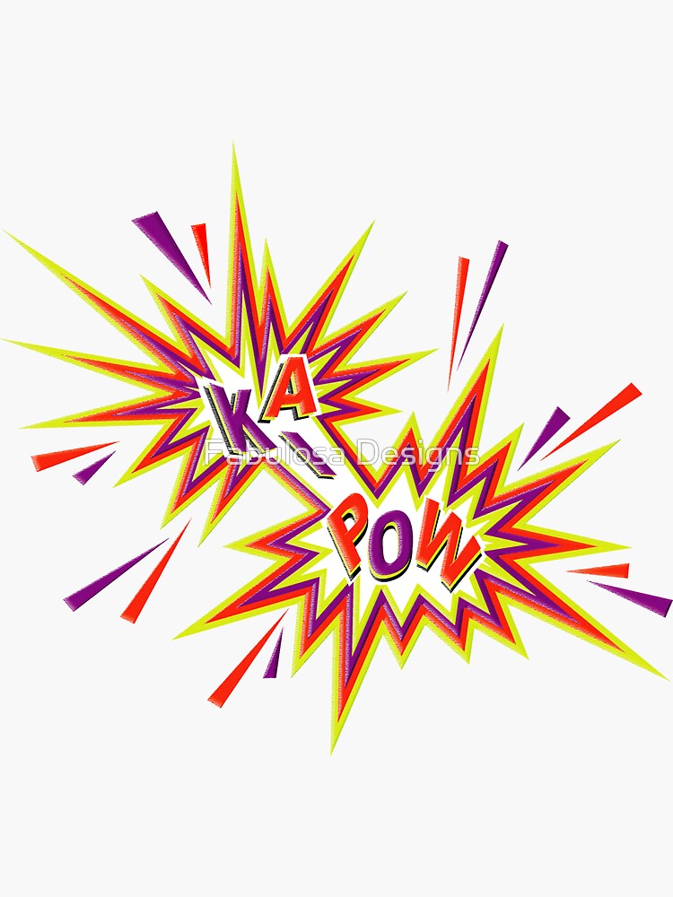 "KAPOW" Sticker for Sale by tjhardy | Redbubble
