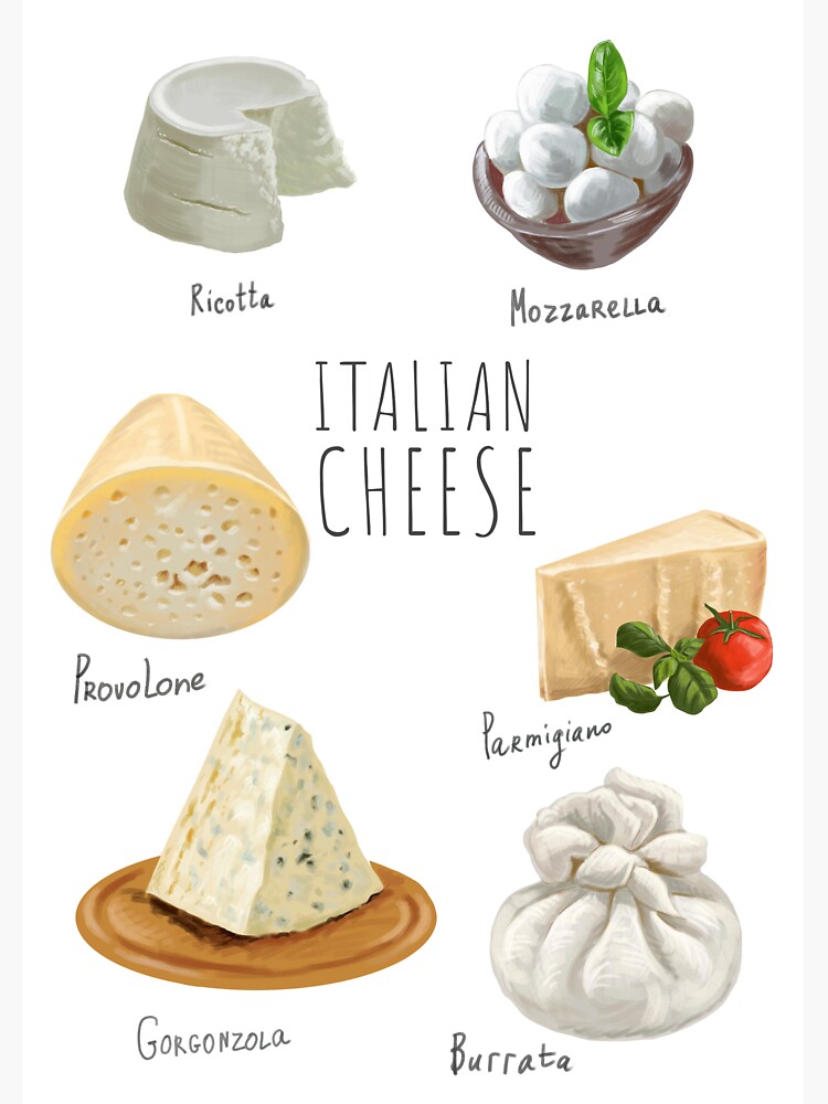 "Italian cheese" Sticker for Sale by edaff19 | Redbubble