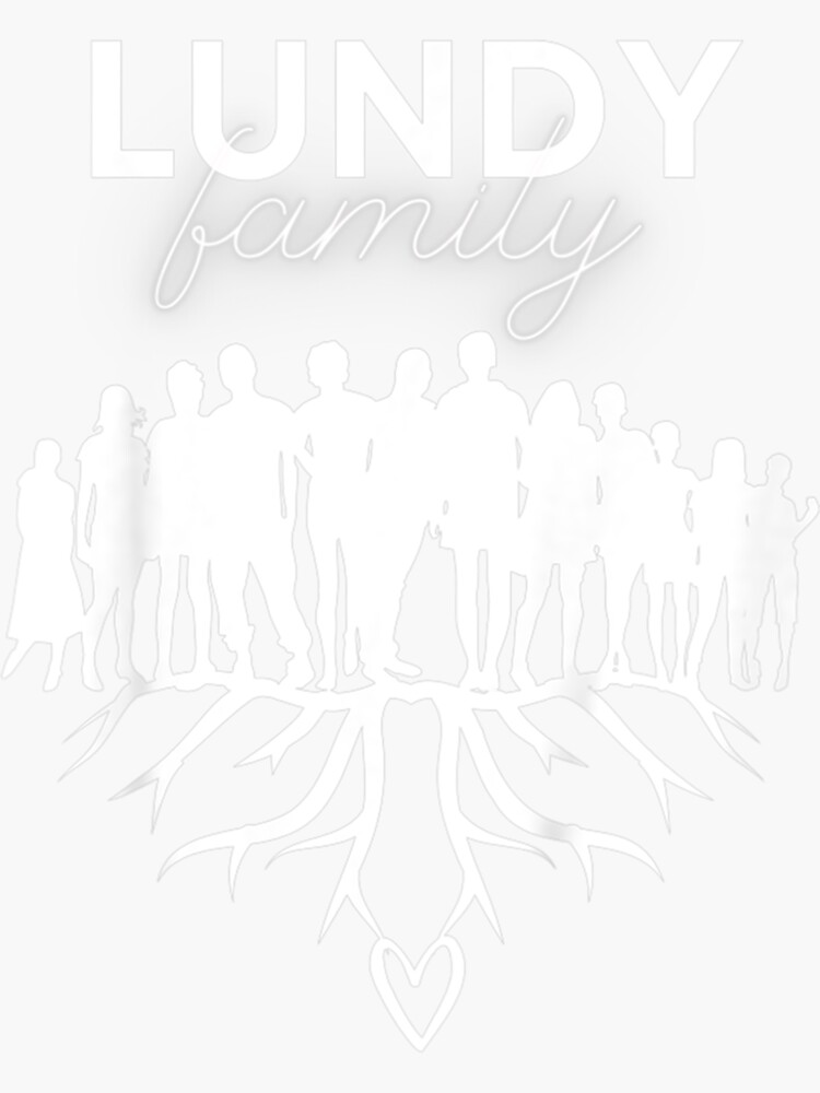 "Lundy Family Reunion Picnic Love Tree White Font " Sticker for Sale by ...