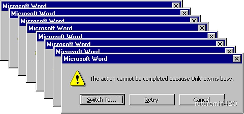 "windows 98 error message" Stickers by futuremilf420 | Redbubble