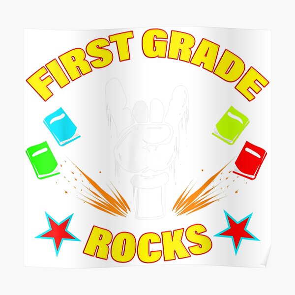 Póster «Regalo para niños de First Grade Rocks School para primer grado ...
